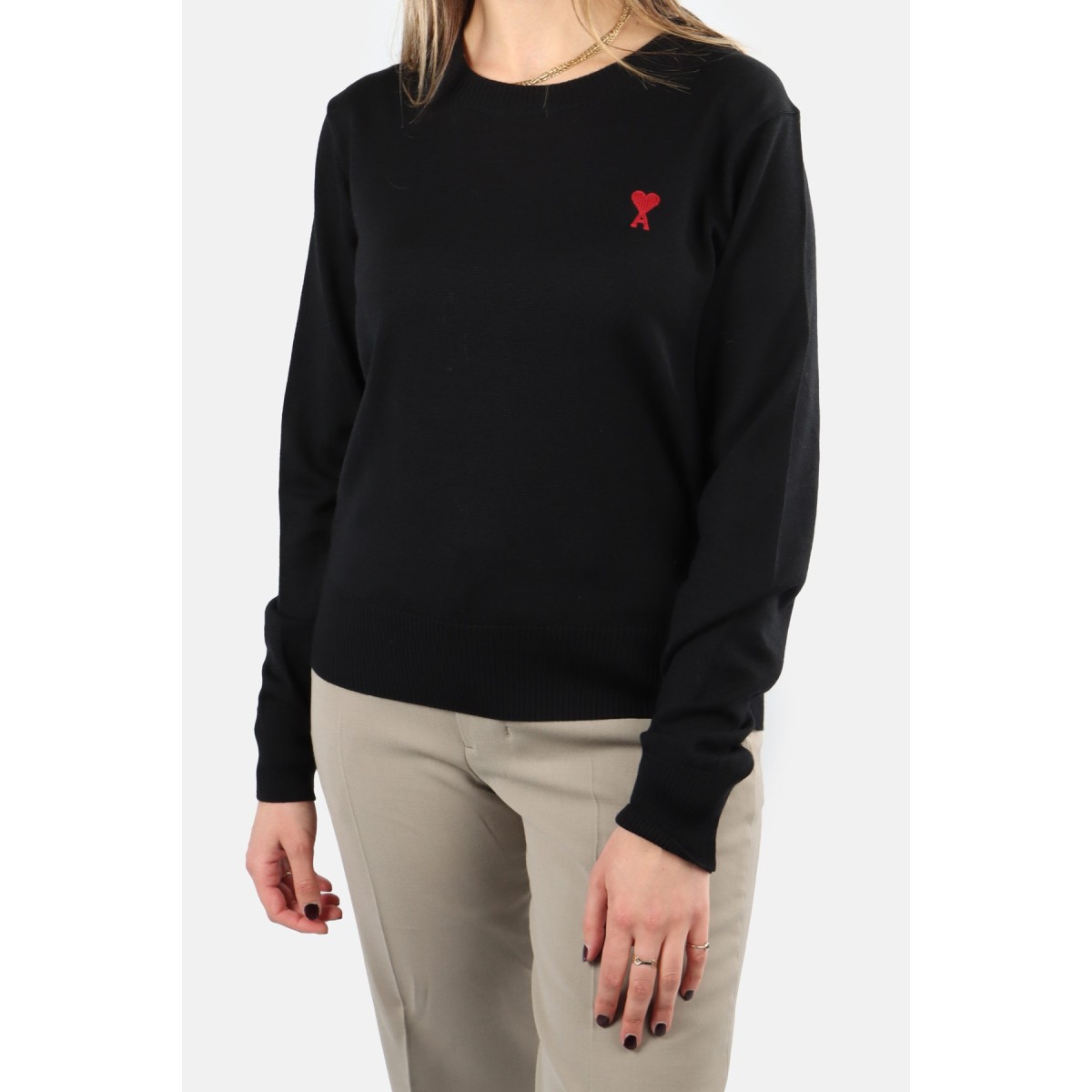 Luxusmarken | Ami Paris Pullover mit rotem Herz | Drake Store